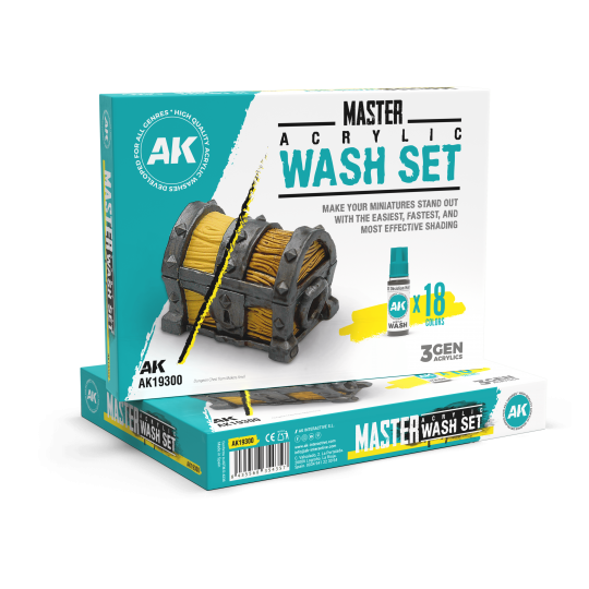 Master Acrylic Wash Set Full range 18 Colors